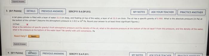Solved Submit Answer 3. [0/1 Points] DETAILS Need Help? Read | Chegg.com