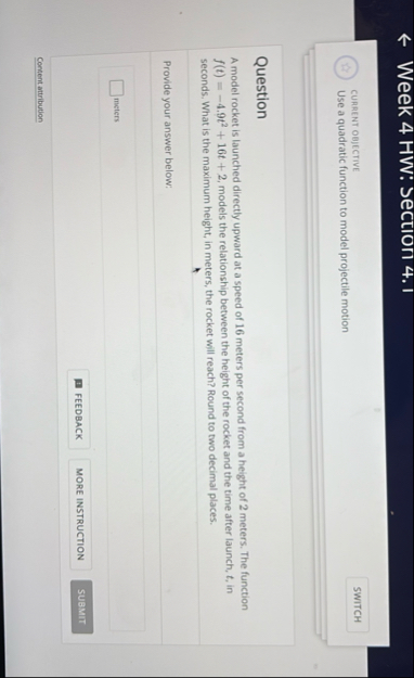 Solved Week 4 ﻿HW: section 4.1CURRENT OBJECTIVESWITCHUse a | Chegg.com