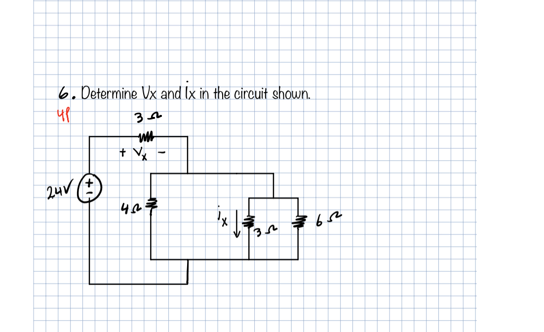 Solved Determine Vx ﻿and ix ﻿in the circuit shown. | Chegg.com