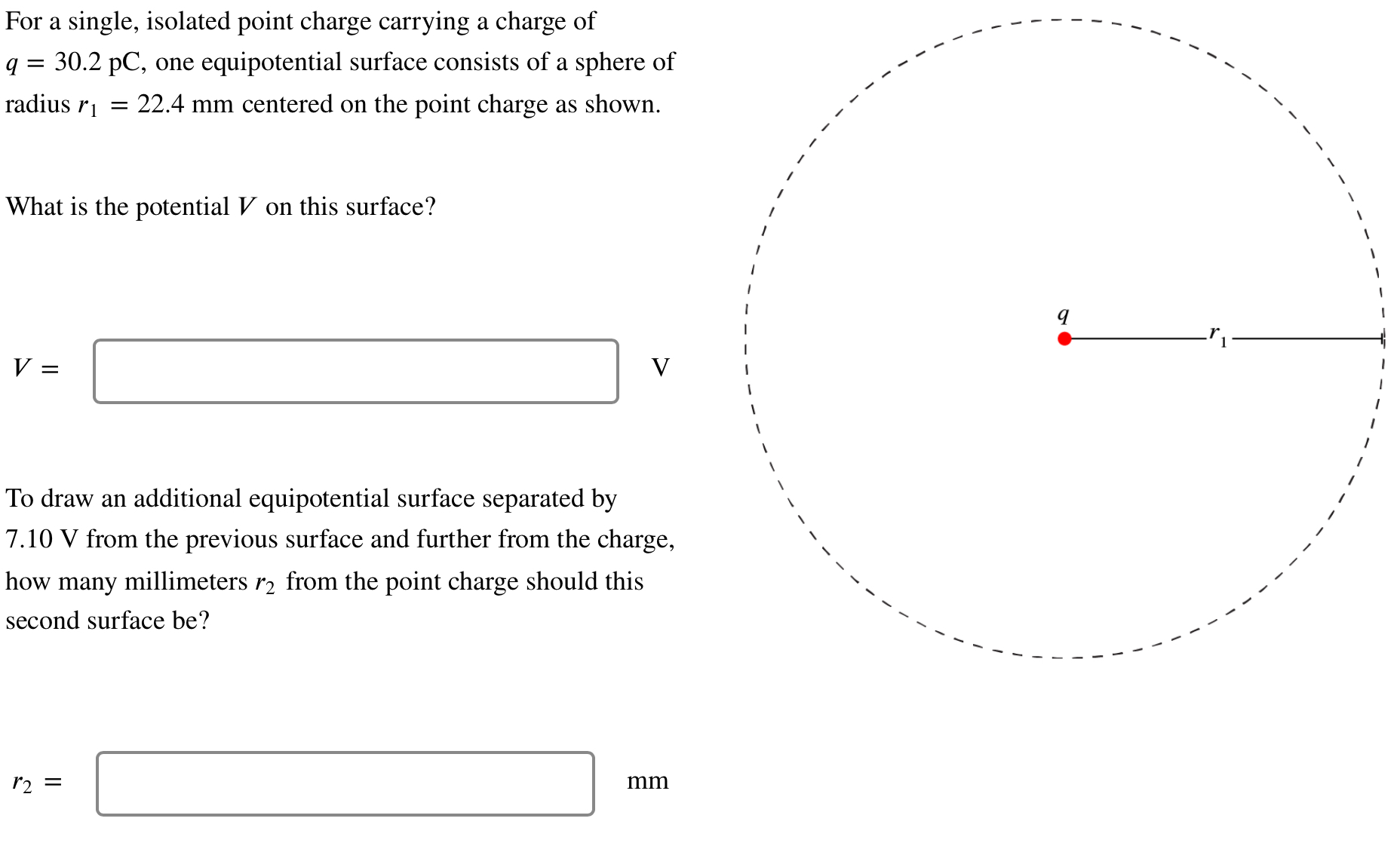 Solved For a single, isolated point charge carrying a charge | Chegg.com