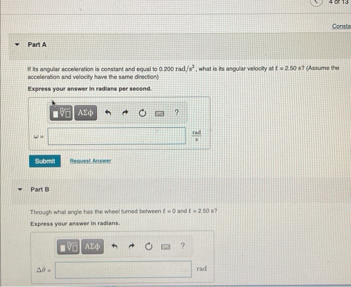 Solved A bicycle wheel has an initial angular velocity of | Chegg.com