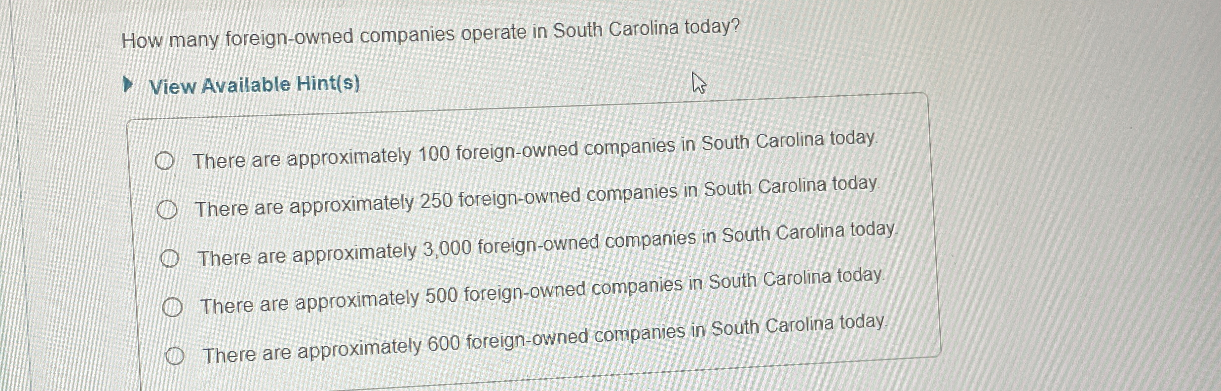 Solved How many foreign-owned companies operate in South | Chegg.com