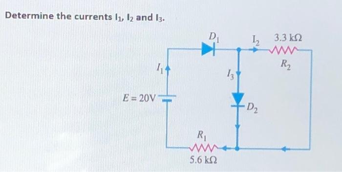 Solved Determine the currents I1,I2 and I3. | Chegg.com