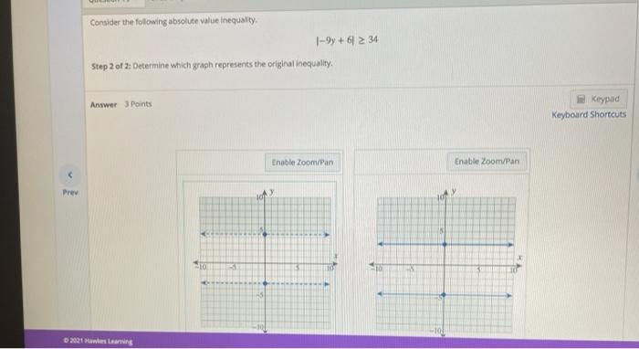 Solved Consider the following absolute value inequality | Chegg.com