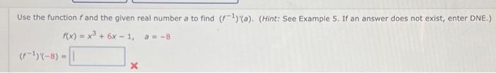 Solved Use the function f and the given real number a to | Chegg.com