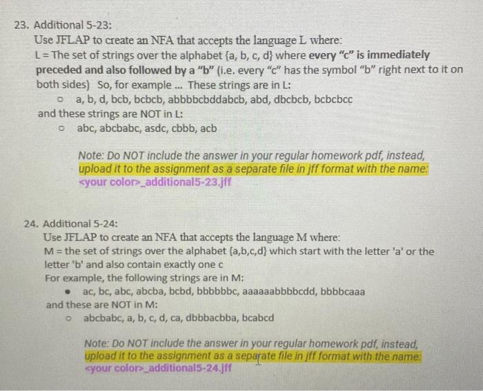 Solved 22. Additional 5-22: Use JFLAP to create an NFA that | Chegg.com