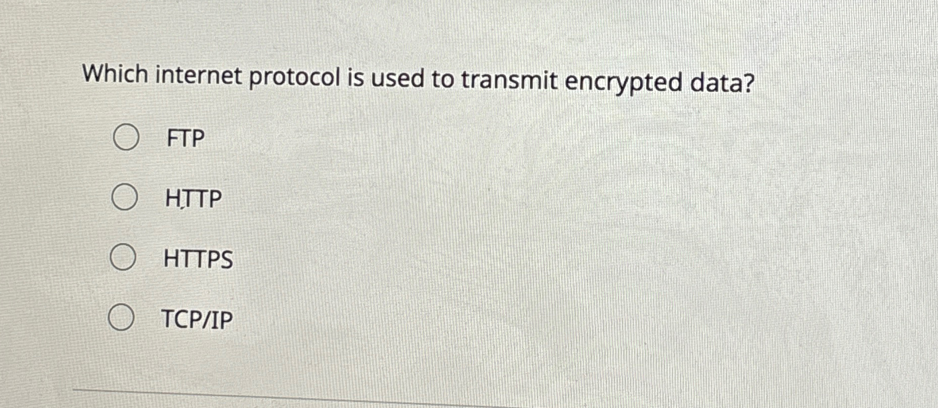 Solved Which internet protocol is used to transmit encrypted | Chegg.com
