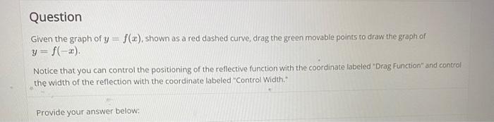 Solved Given the graph of y=f(x), shown as a red dashed | Chegg.com