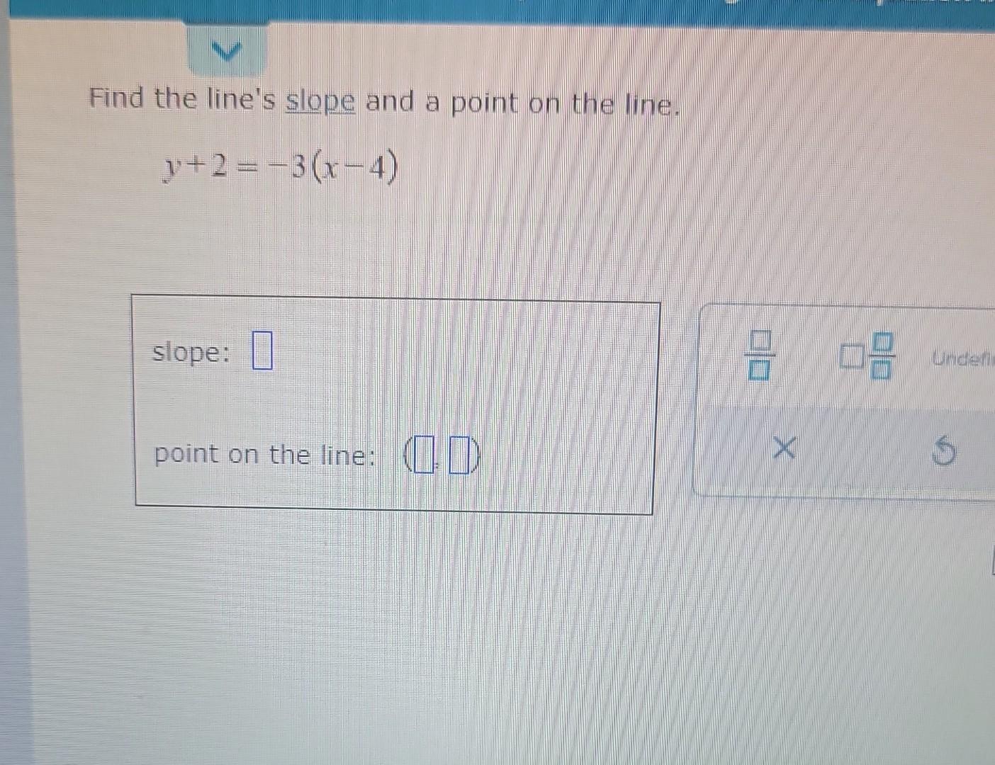 Find the line's slope and a point on the line. | Chegg.com