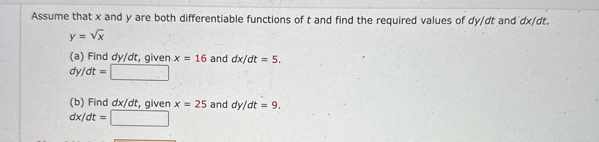 Solved Assume That X ﻿and Y ﻿are Both Differentiable