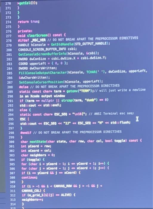 Solved Part 1: Organize the code (85%) : Following what we | Chegg.com