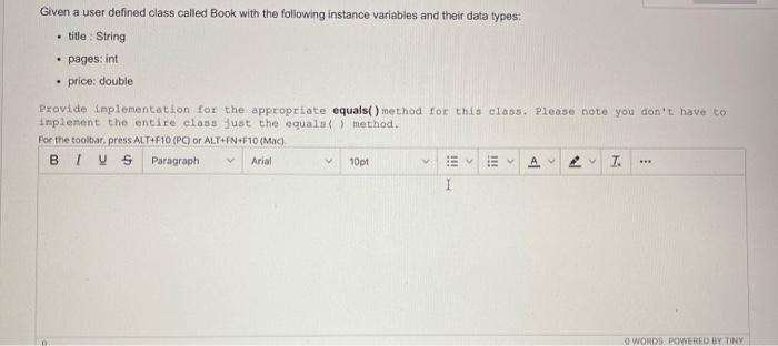 Solved In the Quiz class, the foo method has the following | Chegg.com