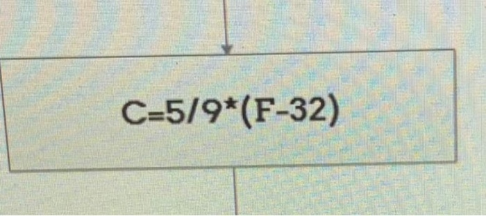 Solved C=5/9*(F-32) | Chegg.com