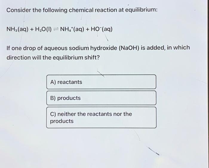Solved Consider the following chemical reaction at | Chegg.com