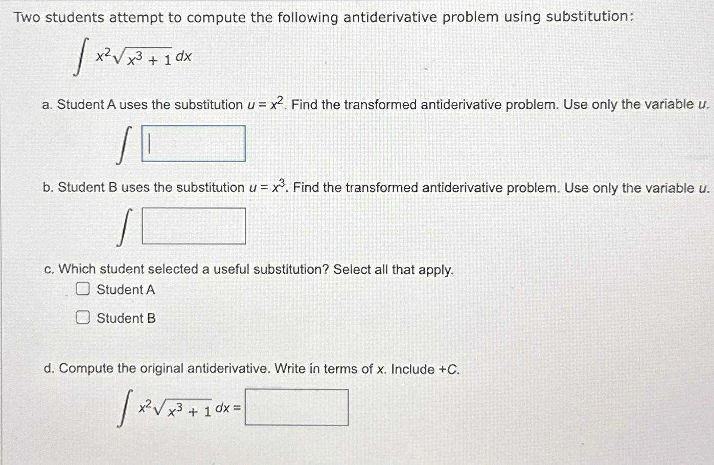 Solved Two students attempt to compute the following | Chegg.com
