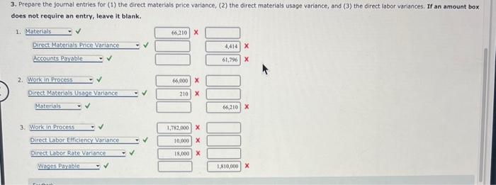 Solved Direct Labor and Direct Materials Variances, Journal | Chegg.com