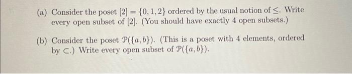 Solved (a) Consider the poset [2]={0,1,2} ordered by the | Chegg.com