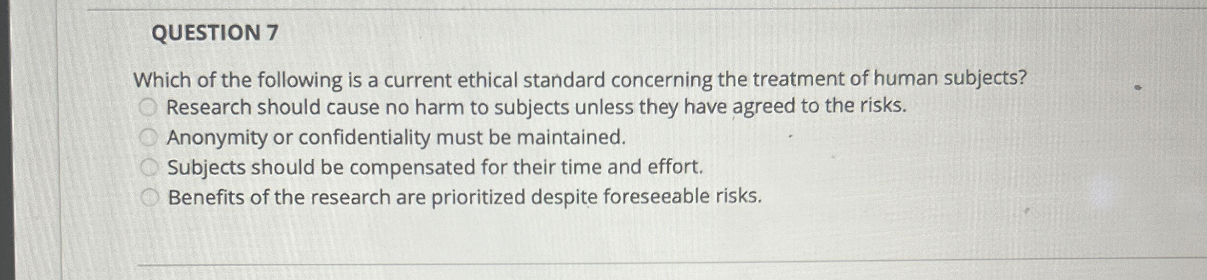 Solved QUESTION 7Which of the following is a current ethical | Chegg.com