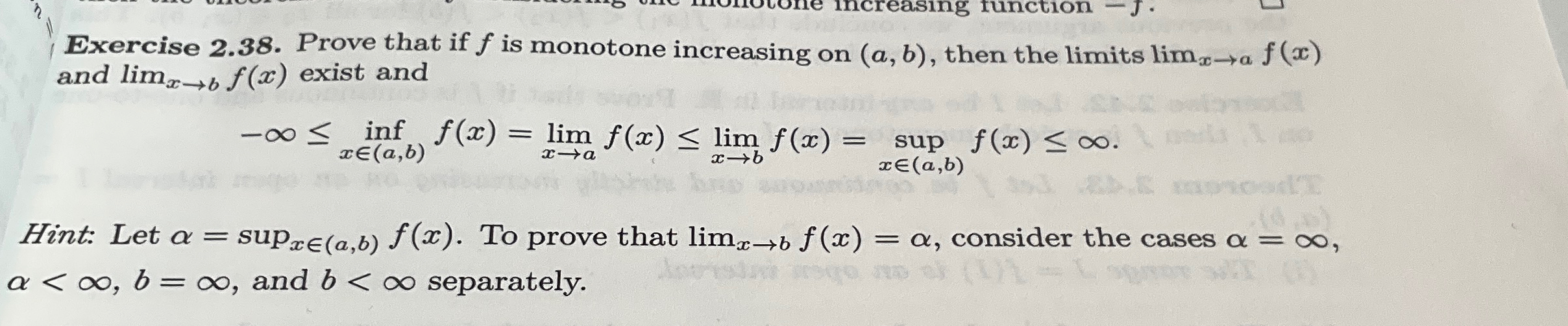 Solved Exercise 2.38. ﻿Prove that if f ﻿is monotone | Chegg.com