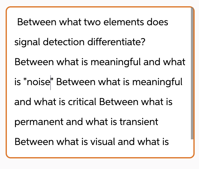 Solved Between what two elements doessignal detection | Chegg.com