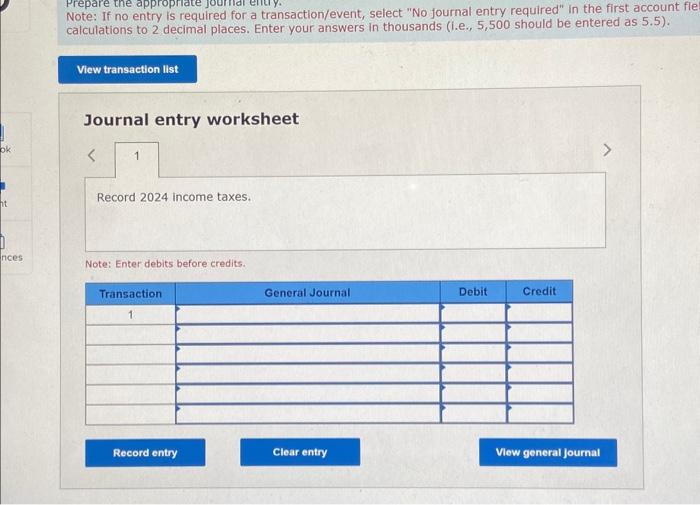 Solved For the year ended December 31, 2024. Fidelity | Chegg.com