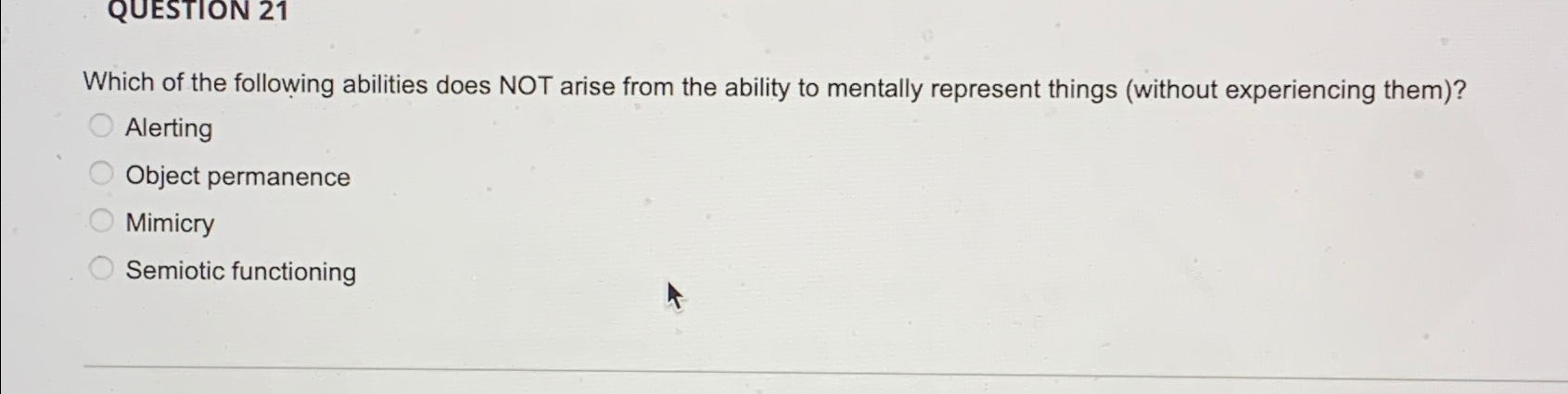 Solved Which of the following abilities does NOT arise from | Chegg.com