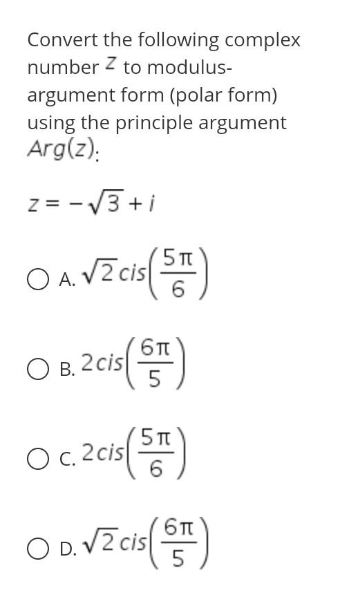 Solved Convert below complex number to rectangular/cartesian | Chegg.com