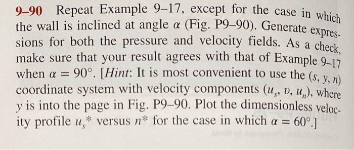 Solved expres- 9–90 Repeat Example 9-17, except for the case | Chegg.com