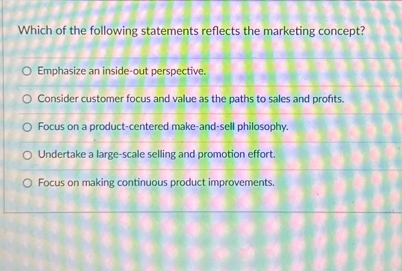 Solved Which of the following statements reflects the | Chegg.com