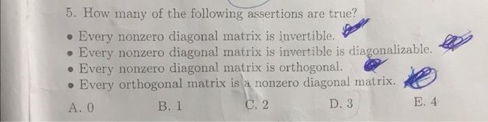 Solved a) How many of the following assertions are true for | Chegg.com