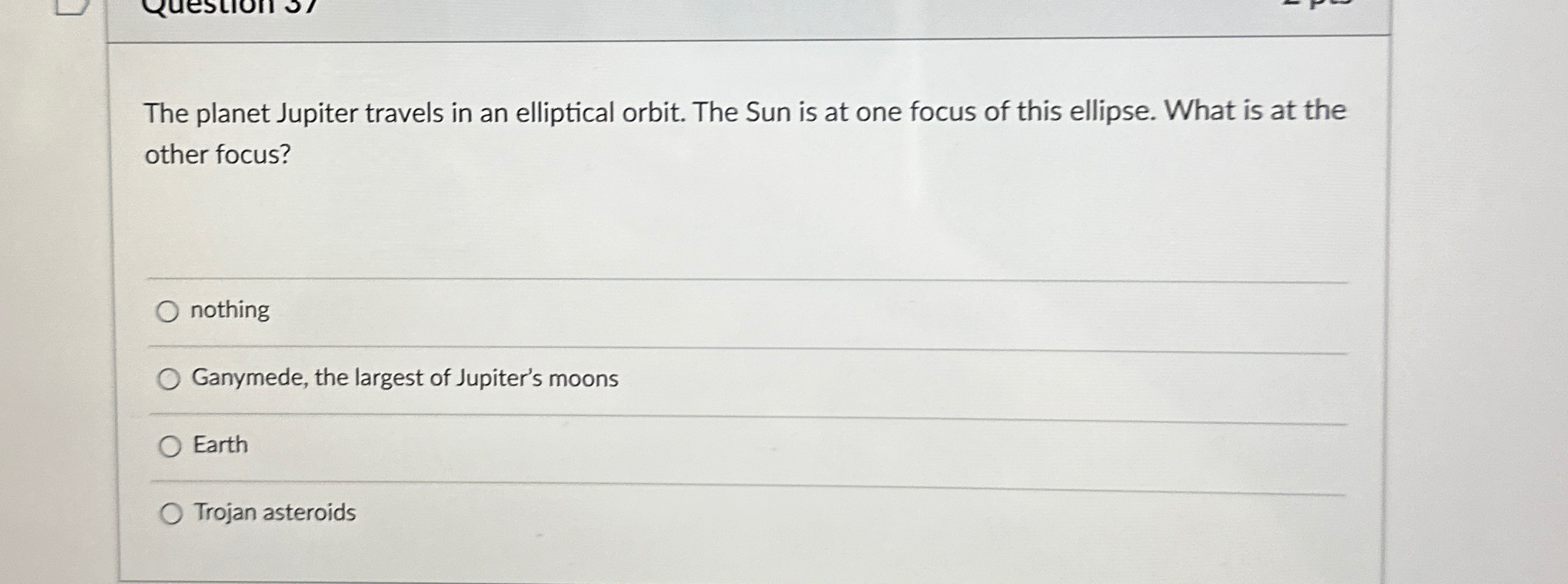 Solved The planet Jupiter travels in an elliptical orbit. | Chegg.com