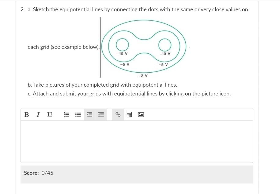 Solved 2. a. Sketch the equipotential lines by connecting | Chegg.com