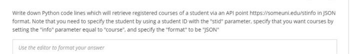Solved Write down Python code lines which will retrieve | Chegg.com