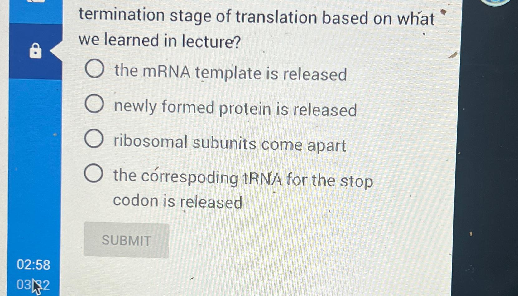 Solved termination stage of translation based on what we | Chegg.com