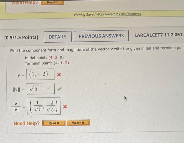 Solved Find the component form and magnitude of the vector v | Chegg.com