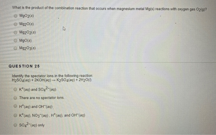 Solved What is the product of the combination reaction that | Chegg.com