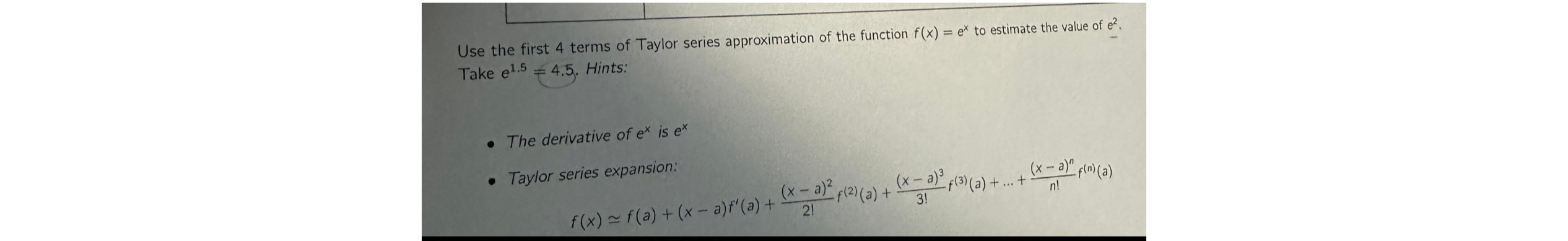 Solved Use the first 4 ﻿terms of Taylor series approximation | Chegg.com