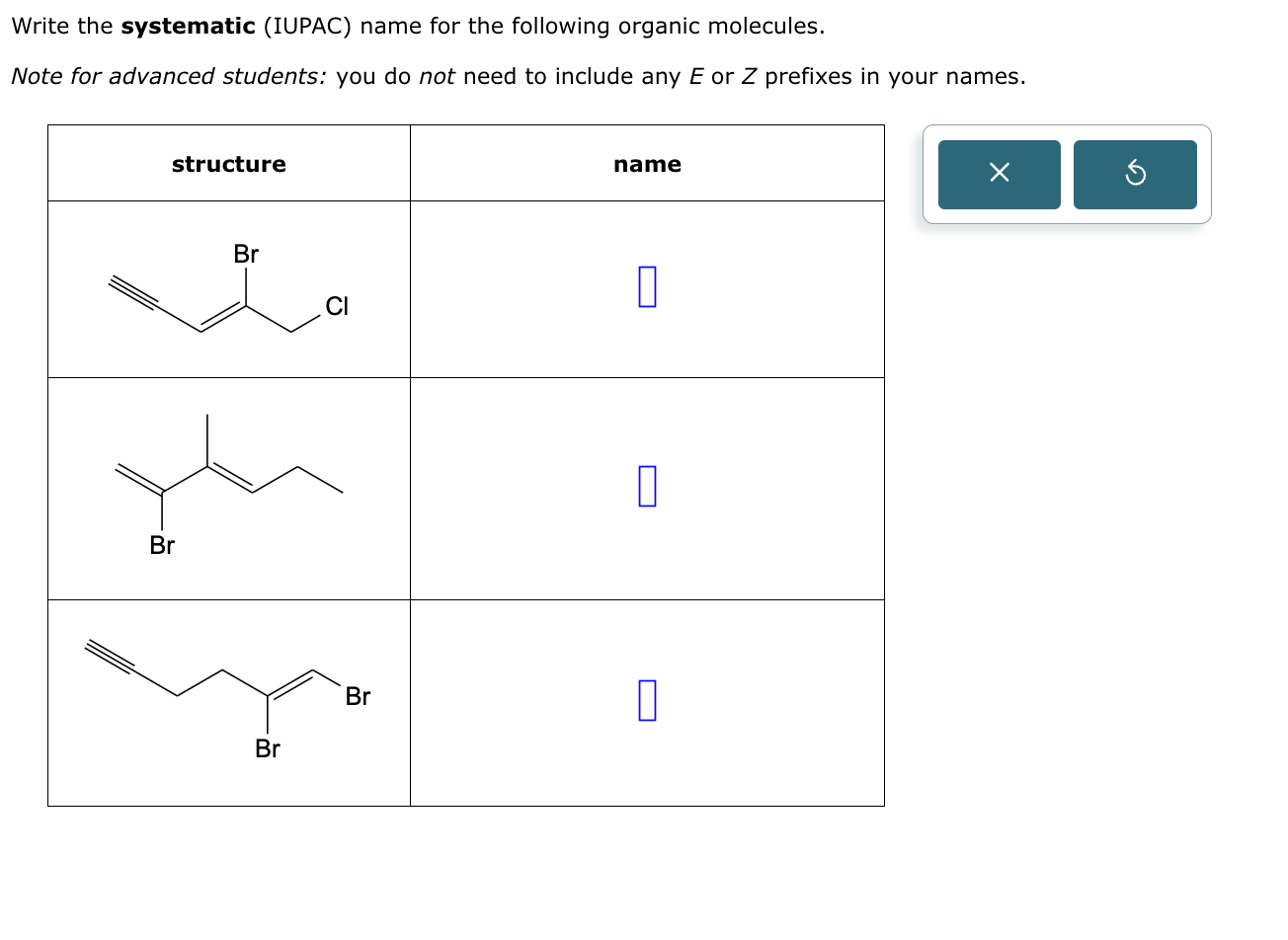 Solved Write the systematic (IUPAC) ﻿name for the following | Chegg.com