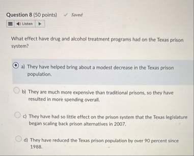 Solved Question 8 (50 ﻿points) ﻿SavedWhat effect have drug | Chegg.com