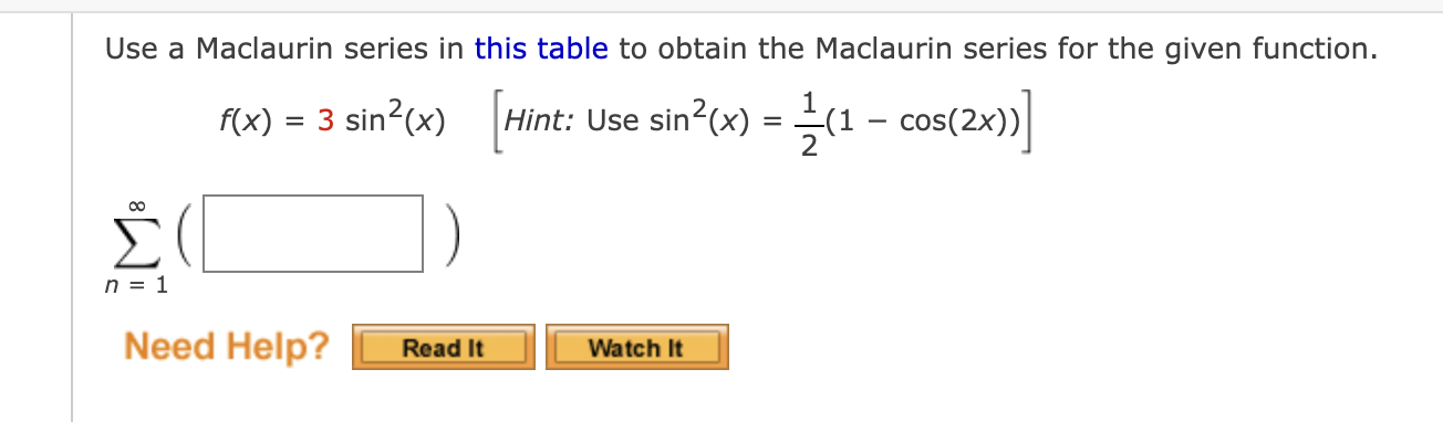 Solved Use a Maclaurin series in ﻿this table to ﻿obtain the | Chegg.com