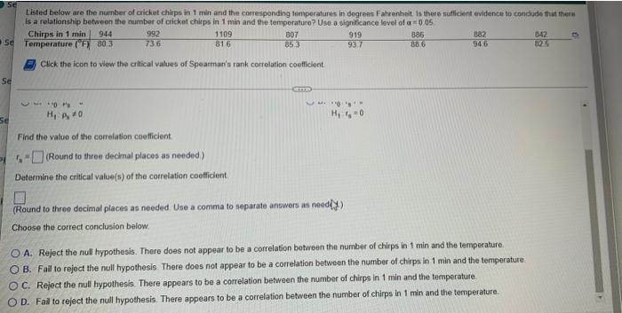 Solved Please show the table of x ranks and Y ranks, column | Chegg.com