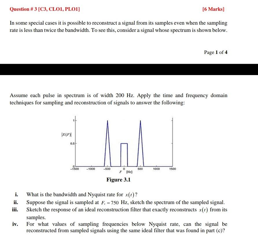 Solved Question # 3 [C3, CLO1, PLO1] In some special cases | Chegg.com