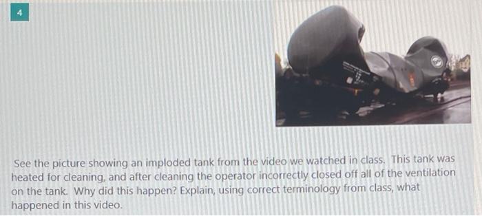 Solved See the picture showing an imploded tank from the | Chegg.com