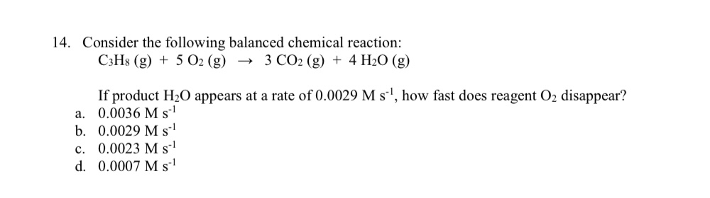 Solved Consider the following balanced chemical | Chegg.com