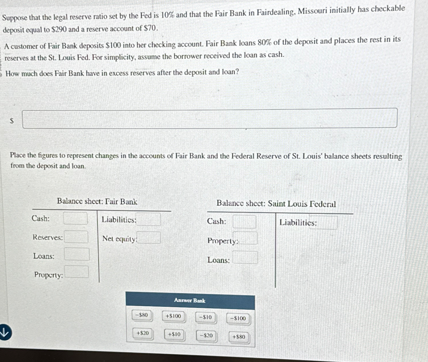 Solved Suppose that the legal reserve ratio set by the Fed | Chegg.com