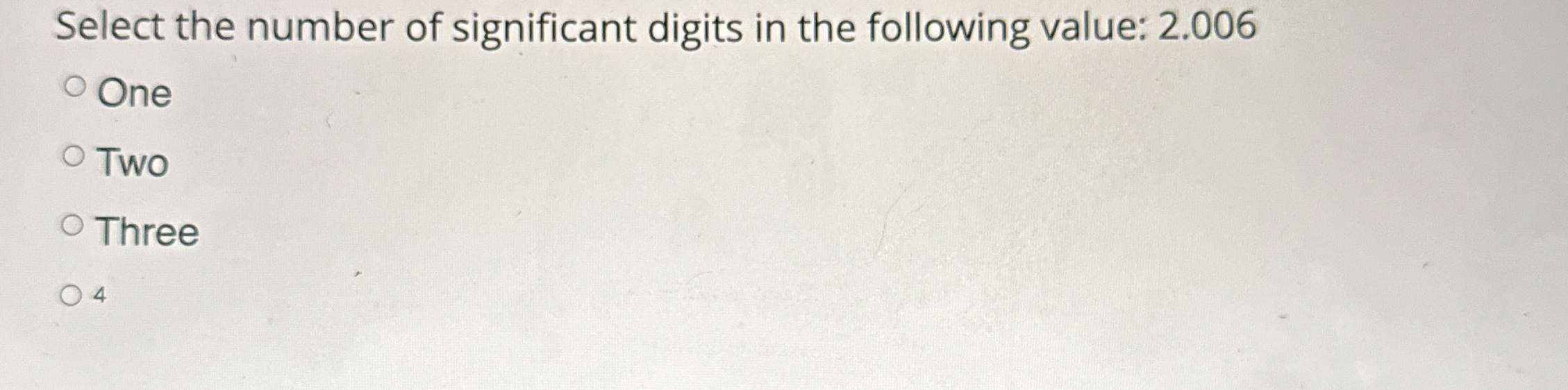 Solved Select the number of significant digits in the | Chegg.com