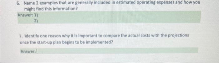 Solved 6. Name 2 examples that are generally included in | Chegg.com