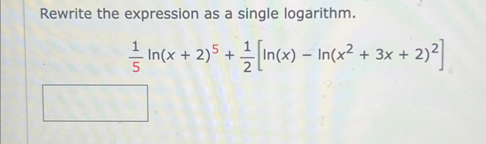 Solved Rewrite the expression as a single | Chegg.com