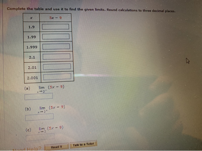Solved Complete the table and use it to find the given | Chegg.com
