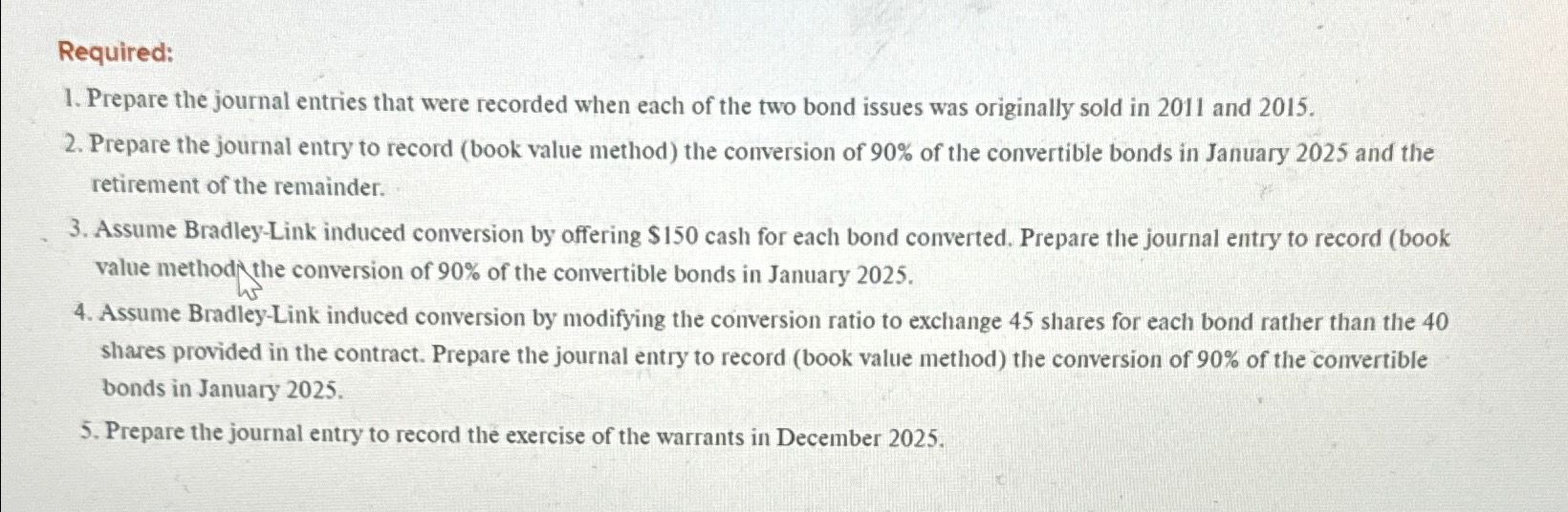 Solved P 14-19 ﻿Convertible bonds; induced conversion; bonds | Chegg.com